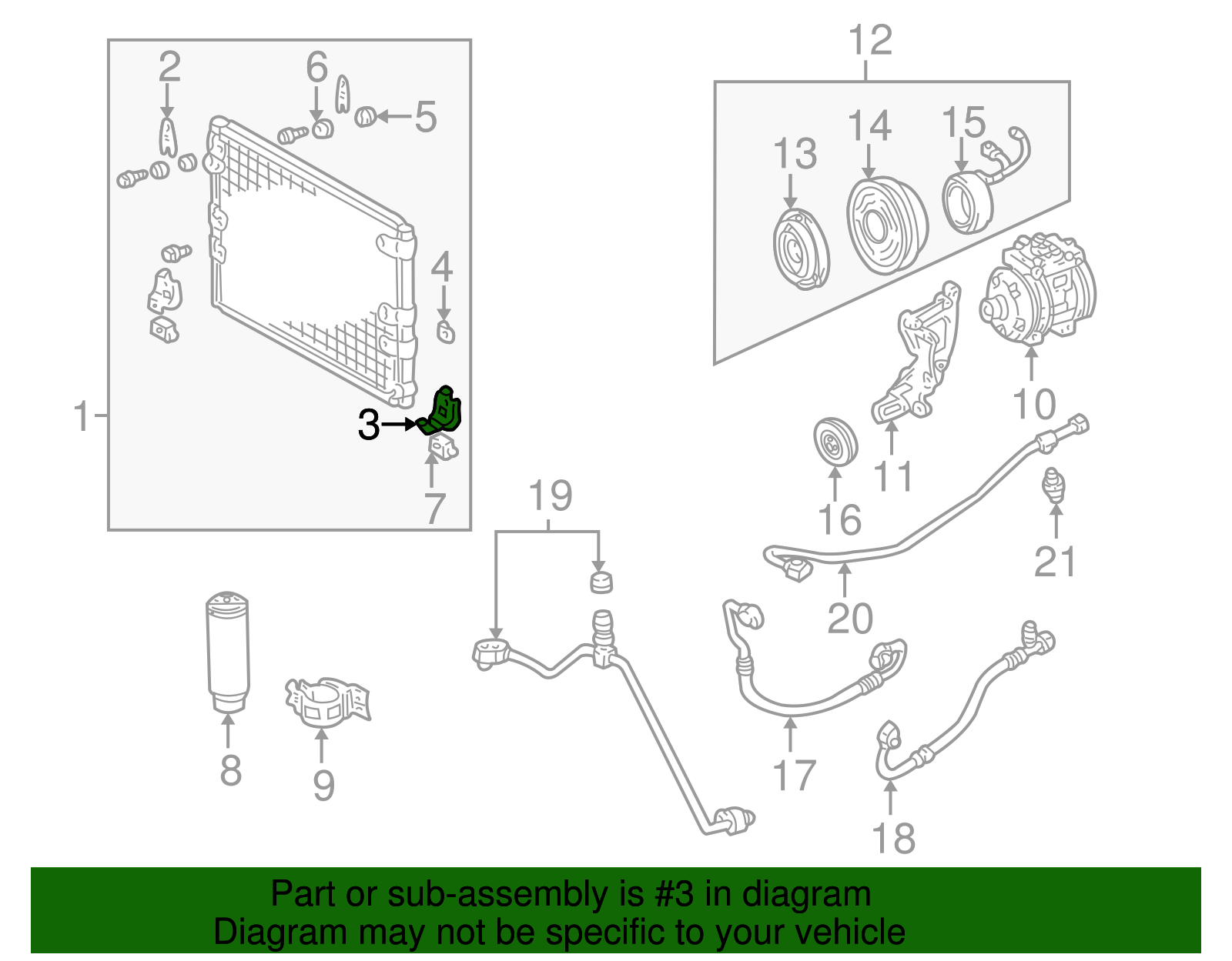Genuine Toyota Condenser Assembly Lower Bracket part# 88688-35300 for ...