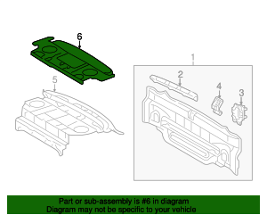 2012-2017 Toyota Camry Pkg Tray Cover 64165-06230 | Toyota Parts Center