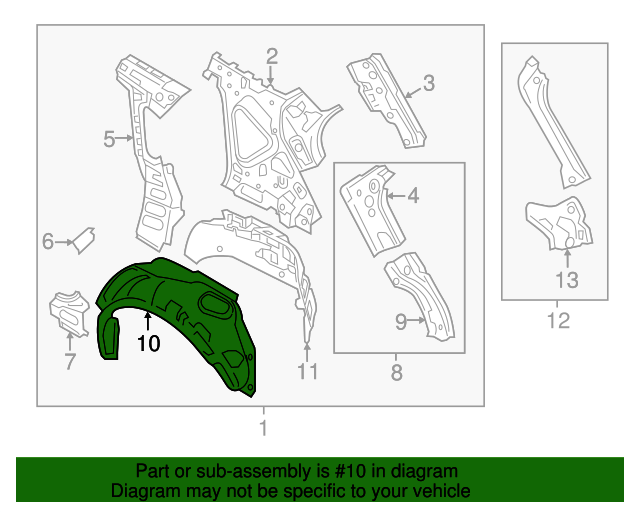 2017-2023 Mazda CX-5 Outer Wheelhouse KBYW-70-11XA | Mazda Parts Advantage