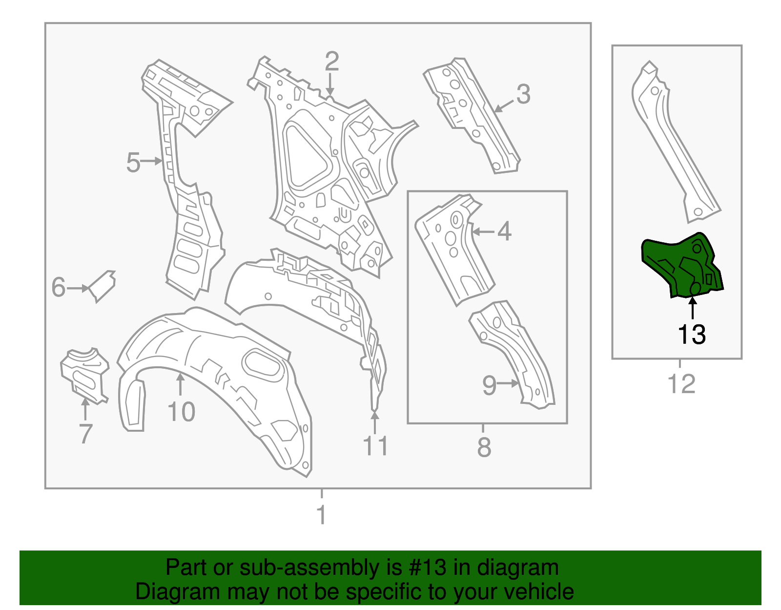 KB7W-70-481A - Corner Panel - 2017-2020 Mazda CX-5 | Mazda Parts Factor
