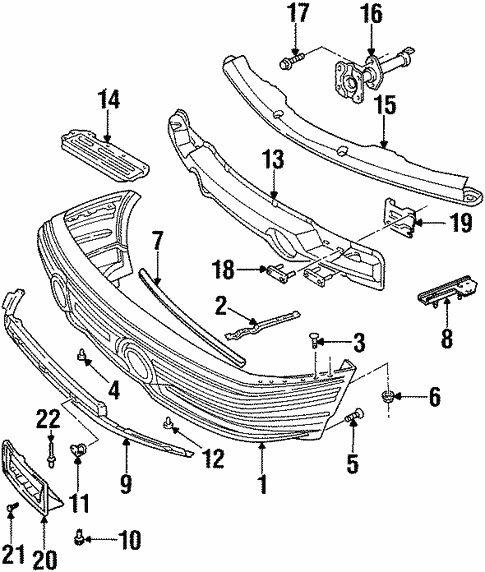 Bumper & Components - Front for 1997 Pontiac Bonneville | OEM Parts Online