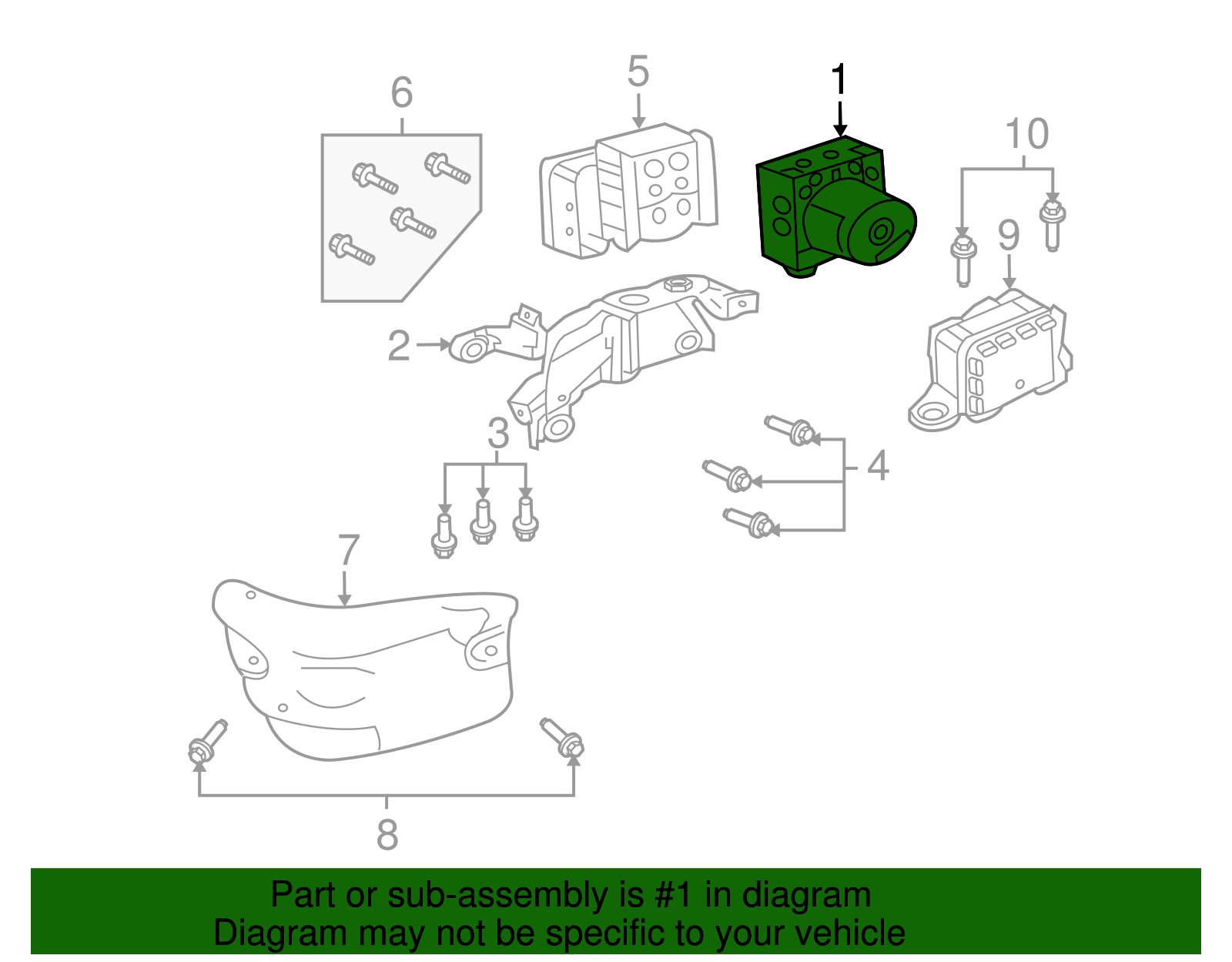 2008-2010 Mazda Tribute ABS Hydraulic Assembly ZZCB-43-7A0 | Mazda-Parts