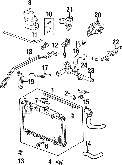 Radiator & Components for 1996 Acura TL | OEM Parts Online