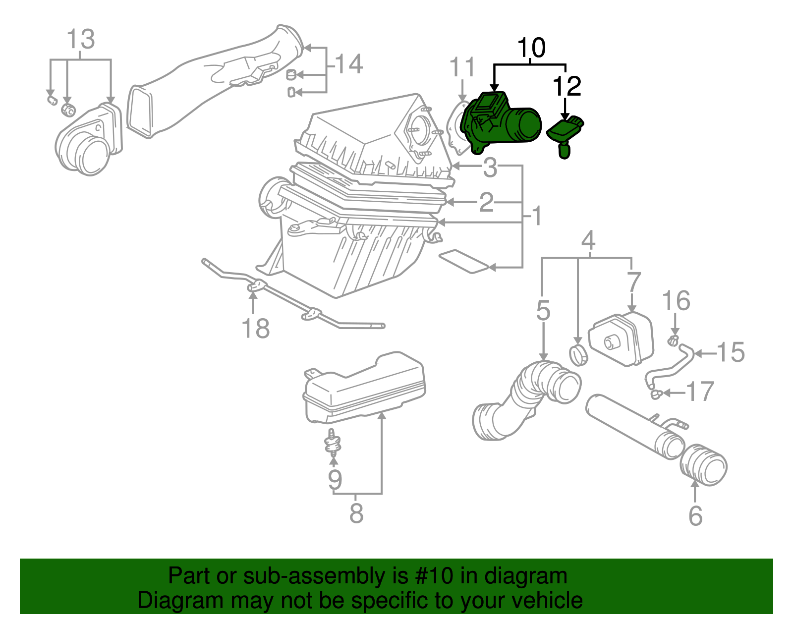 2000-2004 Toyota Tacoma Mass Air Flow Sensor 22204-0C010 | OEM Parts Online