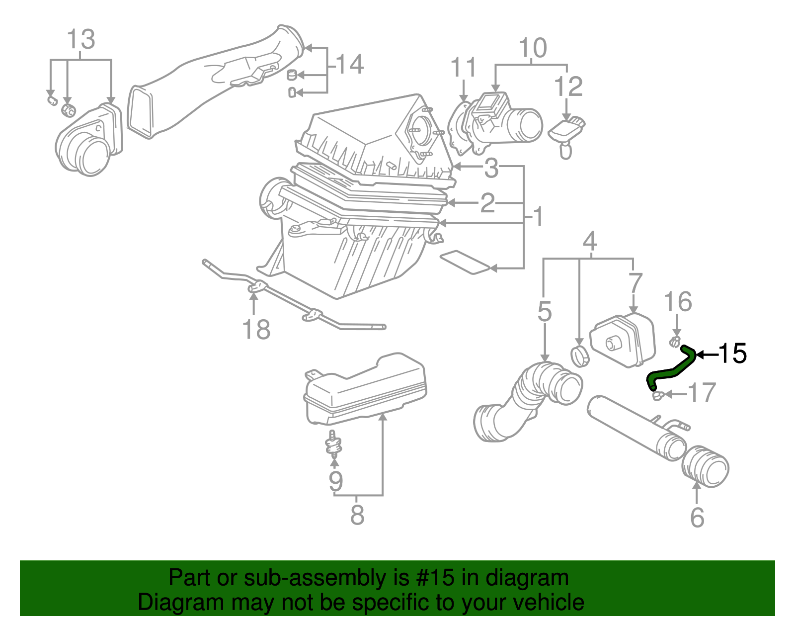 1994-2004 Toyota PCV Valve Hose 17343-75010 | OEM Parts Online