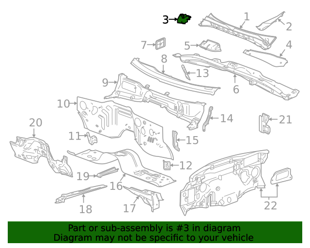 2019-2023 Chevrolet Side Seal - Driver's Side (LH) 84461973 ...
