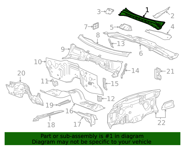 2019-2023 Chevrolet Air Inlet Grille Panel 84962424 | Auto Parts Express