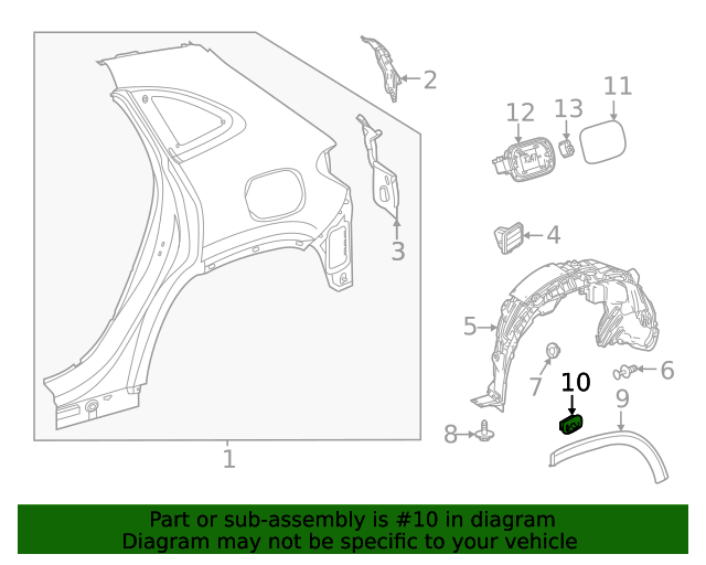 2020-2023 Mercedes-Benz Wheel Arch Molding Clip 000-998-97-05 | Buy MB ...