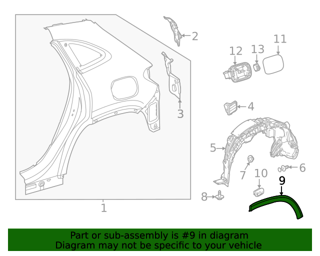 2021-2023 Mercedes-Benz Wheel Opening Molding 247-885-03-00 | Mercedes ...
