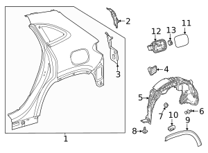 2020-2023 Mercedes-Benz Wheel Arch Molding Clip 000-998-97-05 | Buy MB ...