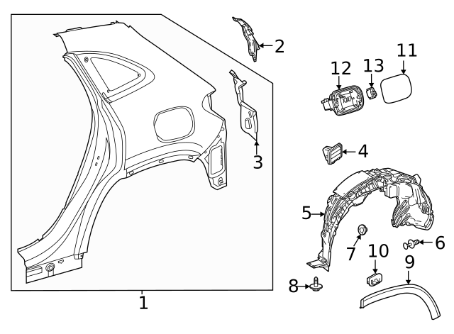 2021-2023 Mercedes-Benz Wheel Opening Molding 247-885-03-00 | Mercedes ...