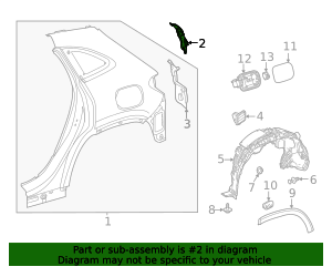 247-630-52-03 - Quarter Panel Reinforcement 2021-2023 Mercedes-Benz ...