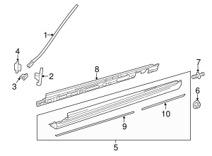 166-690-03-07 - Pillar Molding Cover 2016-2019 Mercedes-Benz | Mercedes ...