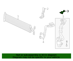 2019-2023 Audi Q3 Automatic Transmission Oil Cooler Hose Adapter 09P ...
