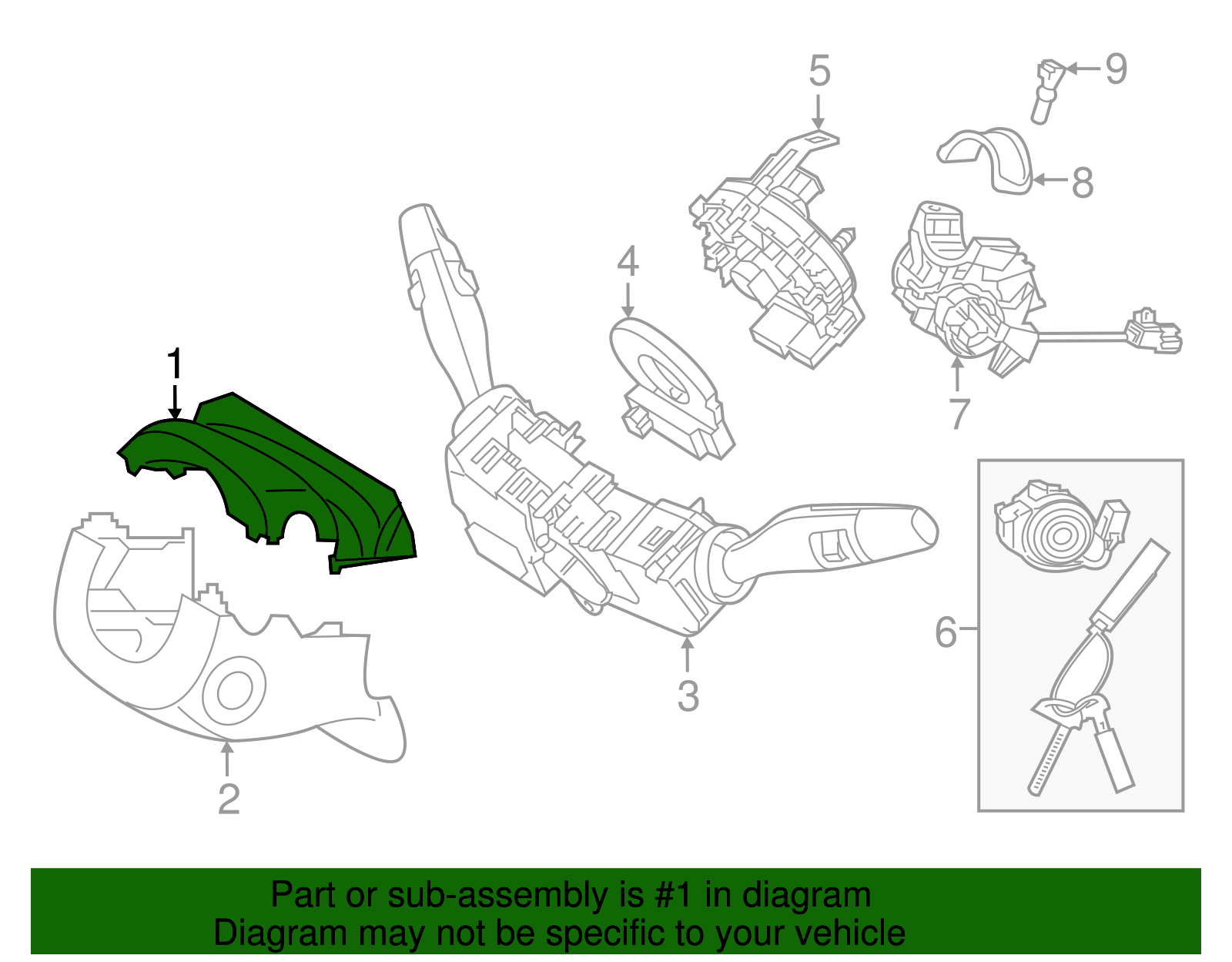 2015-2017 Hyundai Sonata Upper Column Cover 84850-C2000-TRY | Parts ...