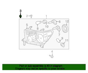 90189-05142 - Headlamp Assembly Grommet 2000-2024 Toyota | Ourisman ...