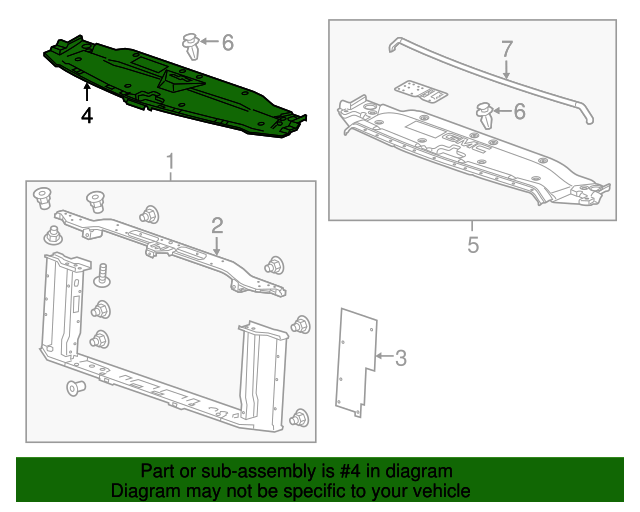 2019-2020 GM Radiator Air Upper Baffle 23390788 | TascaParts.com