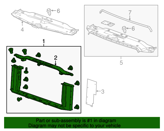 2014-2019 GM Radiator Support 84366720 | TascaParts.com