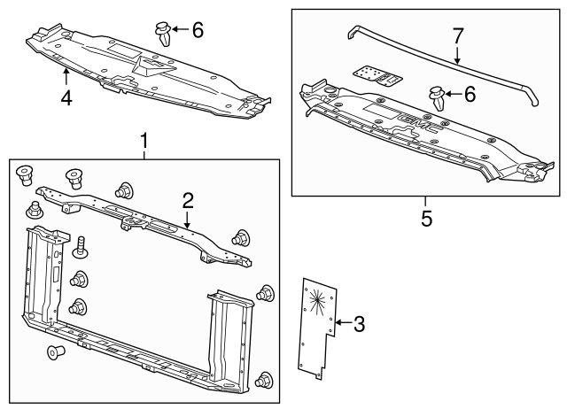 2014-2019 GM Radiator Support Baffle 23133705 | GMPartsDirect.com