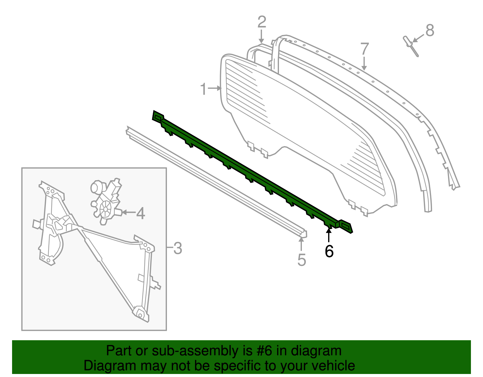 2007-2021 Toyota Tundra Outer Weather-Strip 68290-0C030 | Toyota Parts ...