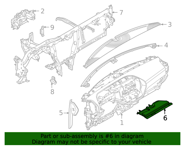 2021-2023 Ford Bronco Sport Lower Plate M1PZ-78046A25-AA | TascaParts.com