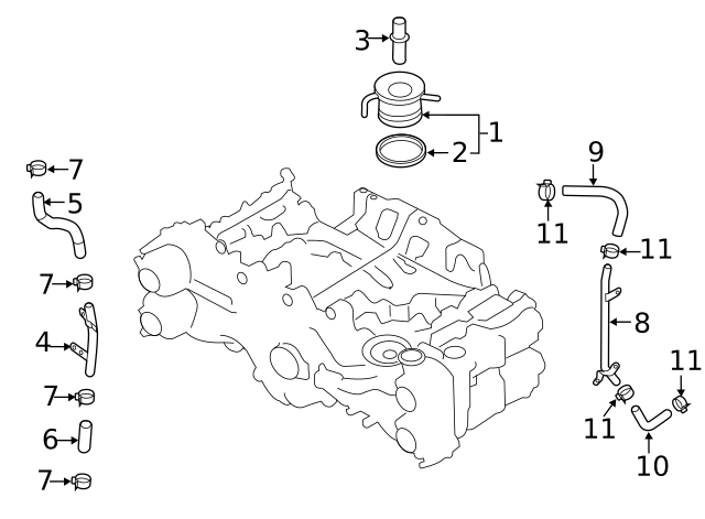 99083AA440 - Front Hose - 2019-2021 Subaru Ascent | World OEM Parts Subaru