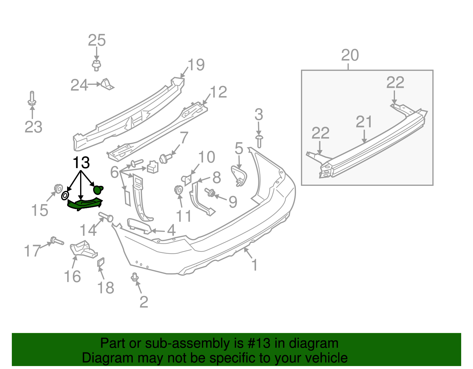 2003-2008 Subaru Forester Upper Reinforced 57712SA120 | Subaru Parts Store