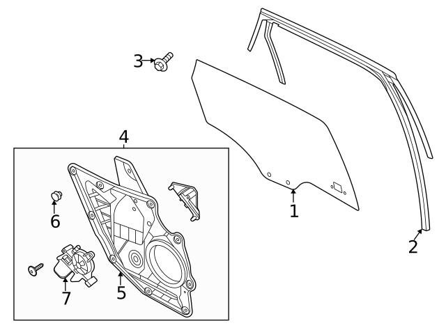 LJ6Z-5827008-C - Window Regulator 2020-2024 Ford Escape ...