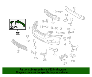 52114-30180 - License Plate Bracket 2008-2011 Lexus | AutoNationParts.com