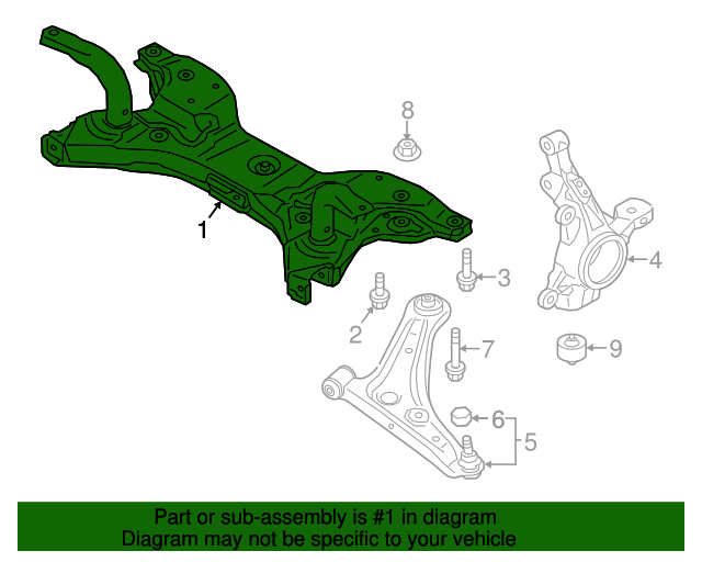 2014-2024 Mitsubishi Mirage Cross-Member 4000A449 | Mitsubishi Parts ...