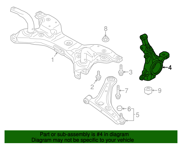 2014-2023 Mitsubishi Knuckle 3870A116 | QuirkParts