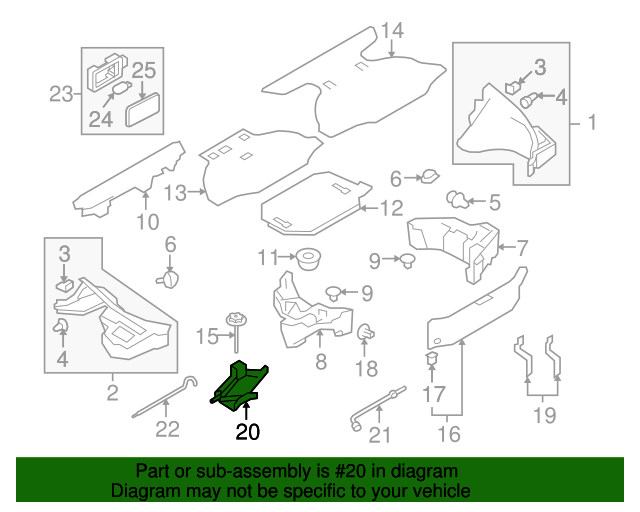 2009-2020 Nissan Jack Assembly 99550-1EA1A | Nissan Parts Plus