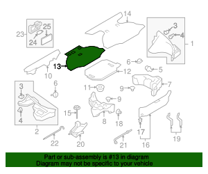 2009-2020 Nissan 370Z Spare Tire Panel 84960-1EA0A | QuirkParts
