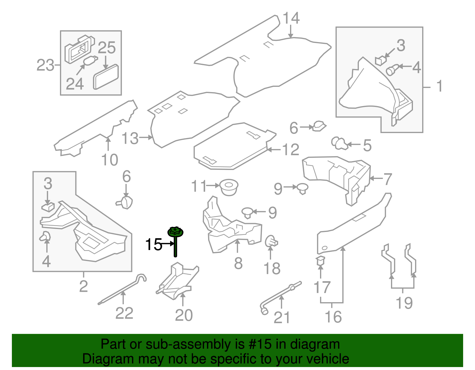 2008-2020 Nissan Spare Retainer 74810-JY02A | Parts Nissan of the Bronx