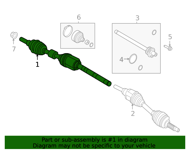Ford LX6Z-3B436-BR - Axle Assembly - 2020-2021 Lincoln Corsair | OEM ...