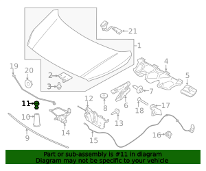 Genuine OEM Ford Part - Hood Bumper 8V4Z-16758-A | Genuine OEM Ford ...