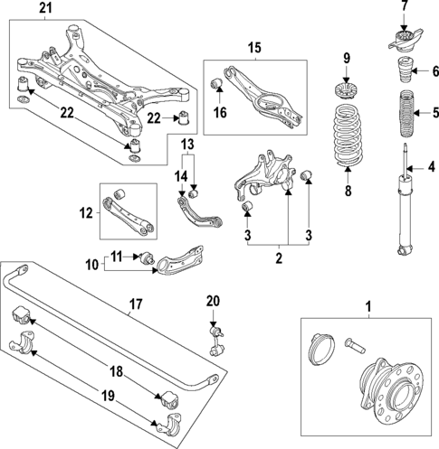 Rear Suspension for 2021 Kia K5 | Kia Parts Direct
