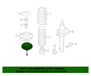 2005-2022 Volkswagen Suspension Strut Bearing 6N0-412-249-E | vwpartscente