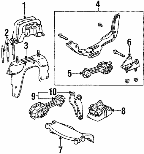 Engine & Trans Mounting for 2000 Saturn SL2 | GMPartsNow