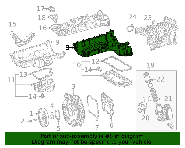 656-010-82-00 - Engine Oil Pan 2019-2023 Mercedes-Benz ...