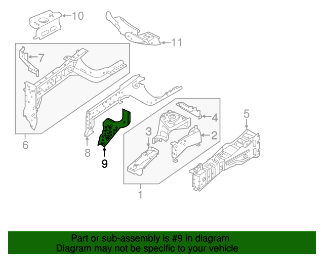 2017-2019 Nissan Rogue Sport Connector Plate - Driver's Side (LH) F4191 ...