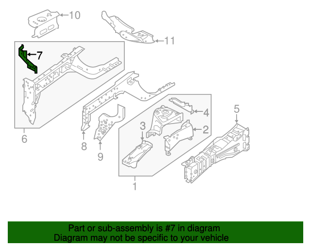 2017-2021 Nissan Rogue Sport Side Support 62521-6MA0A | OEM Parts Online