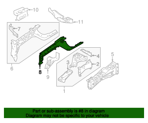 2017-2022 Nissan Rogue Sport Closing Plate 75130-6FK1A | Parts for Nissans