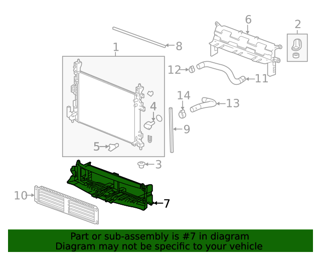 42804863 - Radiator Air Lower Baffle 2022-2023 Chevrolet Bolt EUV ...