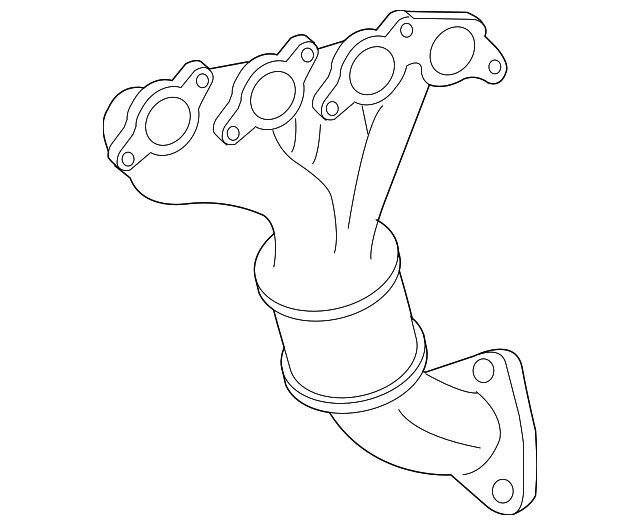 2007-2012 GM Exhaust Manifold with Catalytic Converter 19420196 GM ...