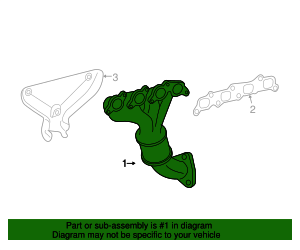 2007-2012 GM Exhaust Manifold with Catalytic Converter 19420196 GM ...