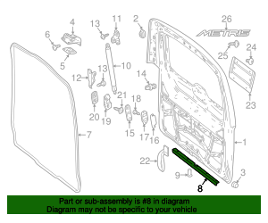 2016-2020 Mercedes-Benz Metris Shaped Section 639-987-01-25 | Mercedes ...