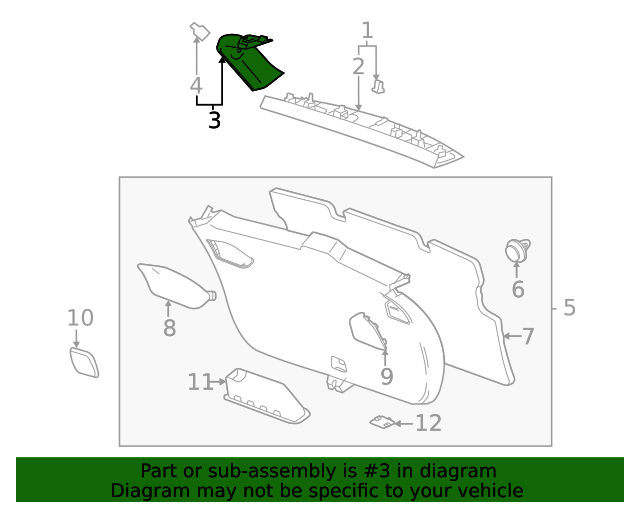 2021-2023 Chevrolet Trailblazer Side Gate Trim 42762199 | GMPartsDirect.com