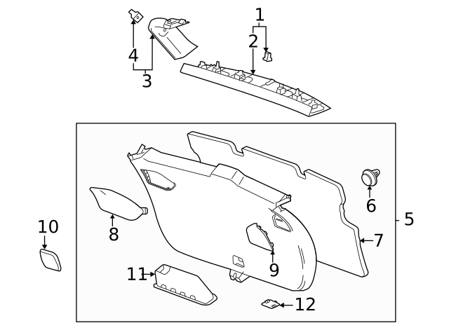 2021-2022 Chevrolet Trailblazer Jet Black Liftgate Lower Trim Finish ...