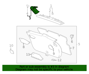 2021-2023 Chevrolet Trailblazer Side Gate Trim 42762197 | GM Parts Center
